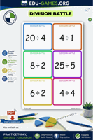 Division Battle | Printable Division Card Game