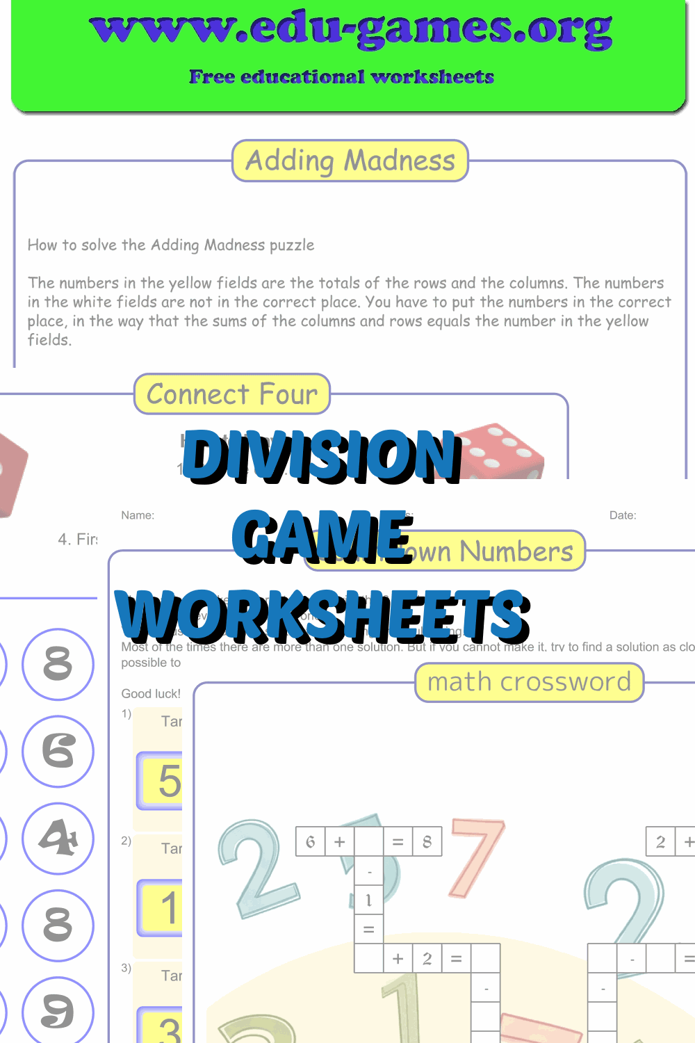 Free Division Game Worksheets - Edu-Games