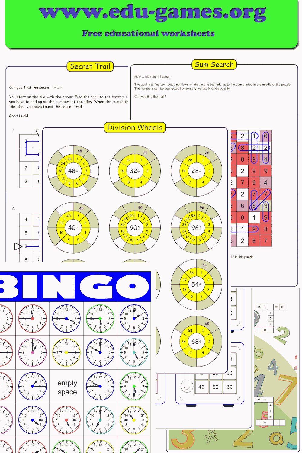 Free Printable Fun Math Games - Edu-Games