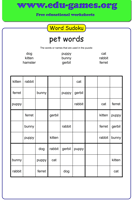 Free Printable Word Sudoku Puzzle Maker | Edu-Games