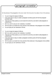 Paragraph Scrambler Maker - Free Printable Worksheets
